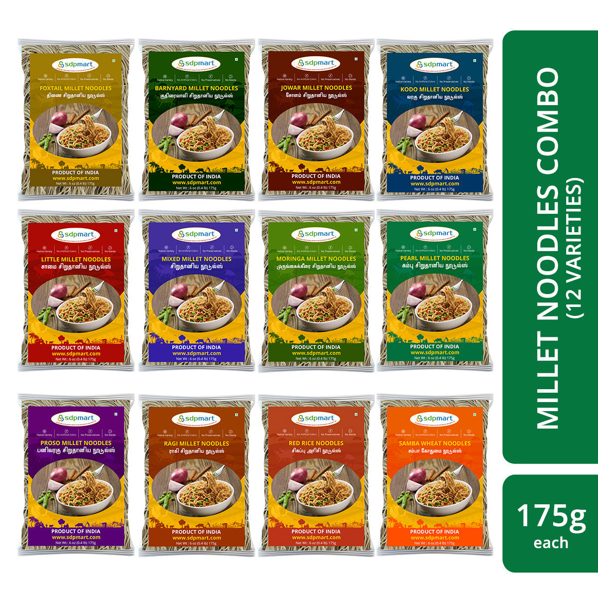 Millet Noodles Combo - 12 Packets – AVMMart